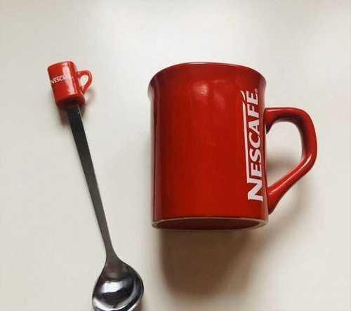 Кружка Nescafe с ложкой