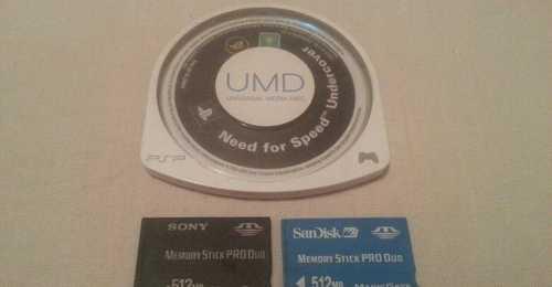 UMD Disc PSP + 512 mb & 512 mb