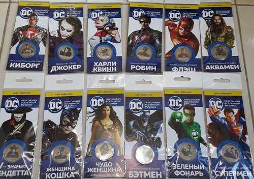 Набор монет персонажи DC comics бэтмен