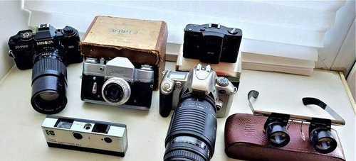 Фотоаппараты Nikon F55. Minolta X-700. Ломо и т.д