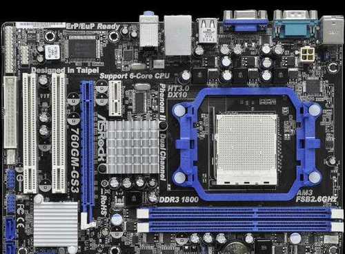 Комплект AsRock 760GM-S3 + Phenom II X6 1065T