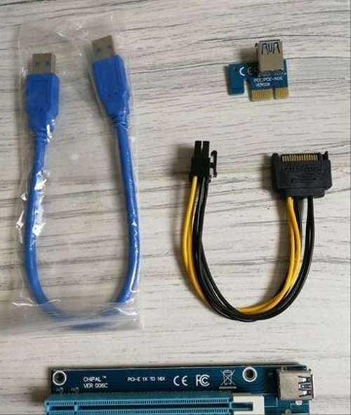 Новый райзер riser pci e 006c 6pin