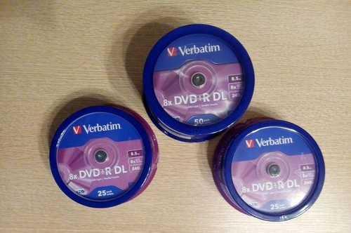 Диски Verbatim DVD+R DL 8.5Gb (двухслойные)