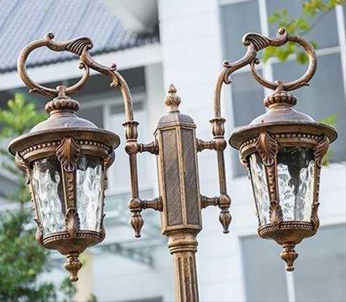 Уличные классические садовые фонари металл Н-1м-3м