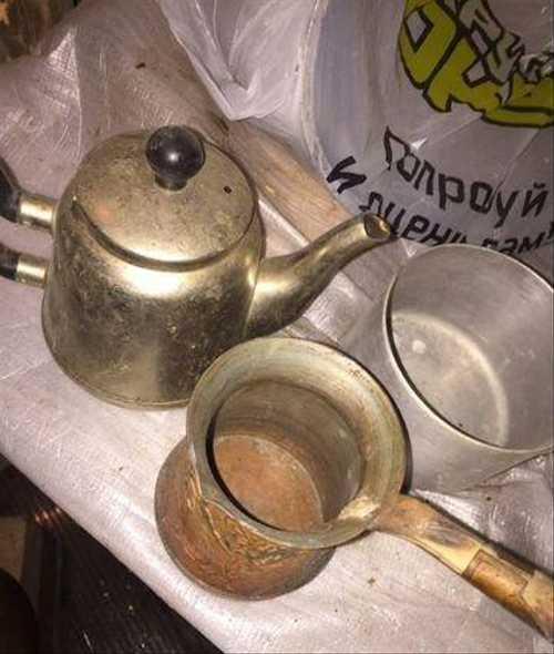 Заварочный чайник и турка СССР