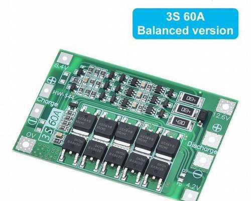 Платы Защиты BMS 3S 60A, 4S 40A, 5S 100A