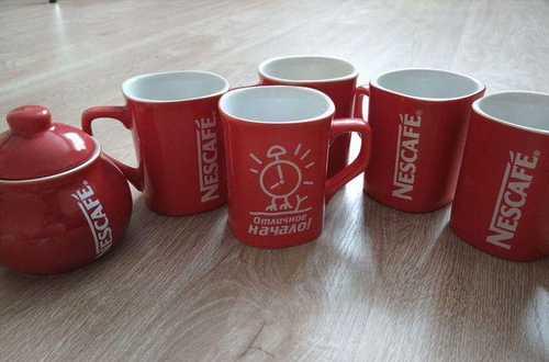 Кружки и сахарница nescafe