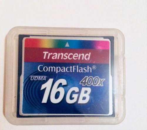 Карта памяти transcend compact flash 16 гб