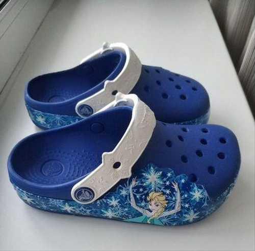 Сабо Crocs детские с Эльзой C12