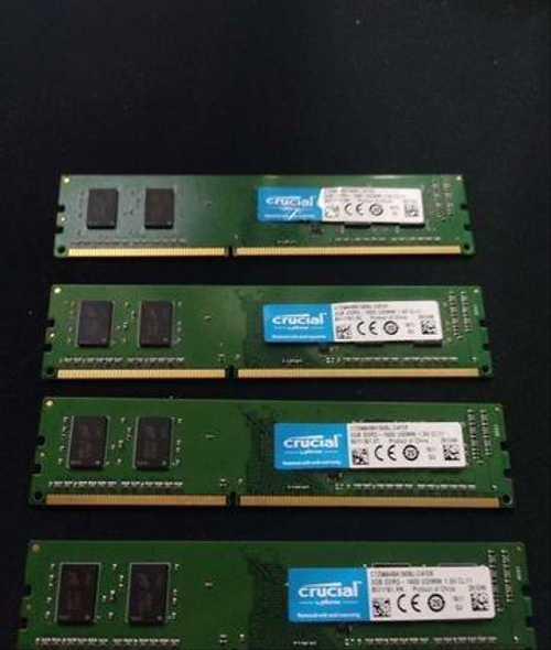 Оперативная память DDR3 8GB (2gb x4) Crusial