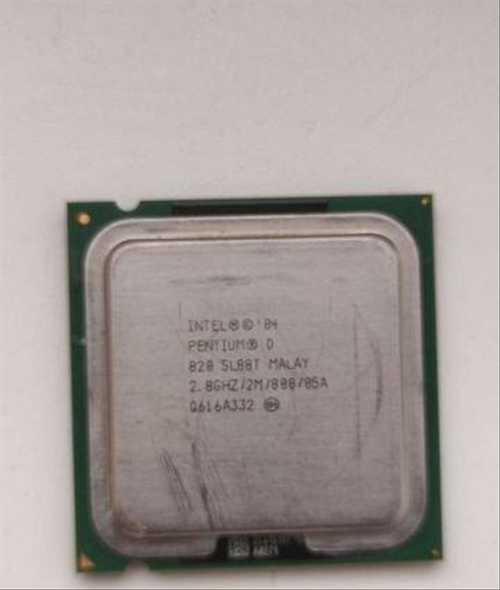 Процессор intel 04 pentium d 820 sl88t malay 2.8 g
