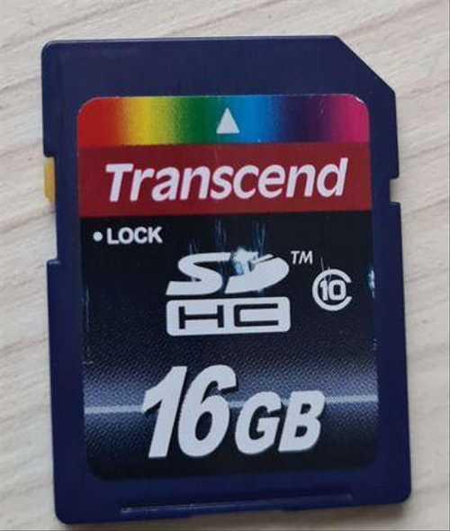 Карта памяти transcend sdhc 16 гб