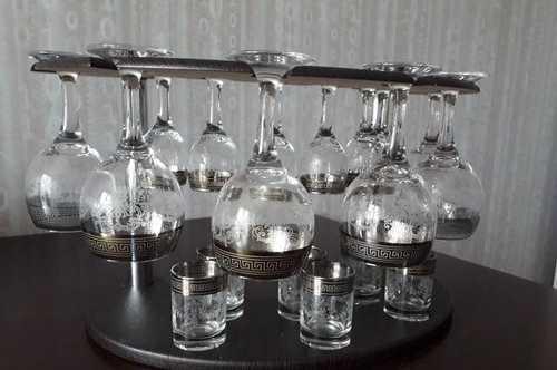 Минибар "Кристалл", 18 предметов, бокалы для вина