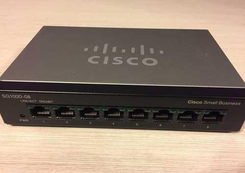 Коммутатор/концентратор Cisco SG100D-08 v2