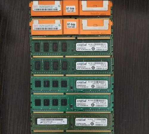 Память DDR2-DDR3 озу 1GB-2GB