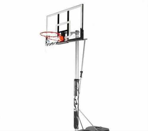 Стойка баскетбольная мобильная spalding silver portable 52” acrylic