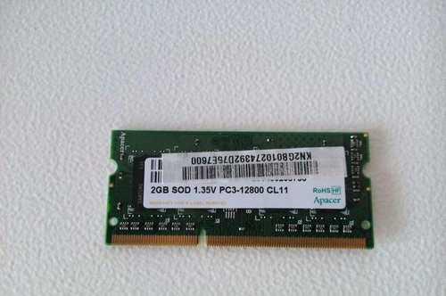 Оперативная память Sodimm DDR3L 2GB Apacer