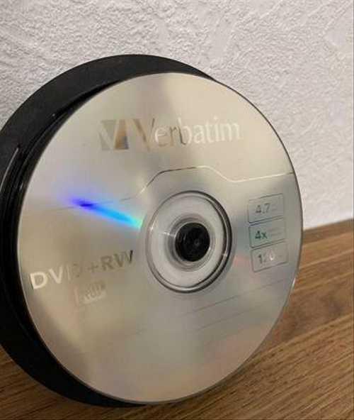 DVD Rw Verbatim 4.7gb 4x болванка новая 11 штук