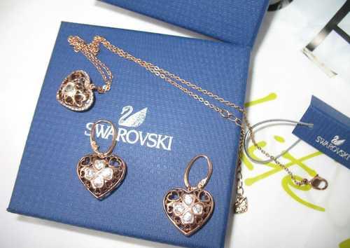 Swarovski - комплект "Сердечки"