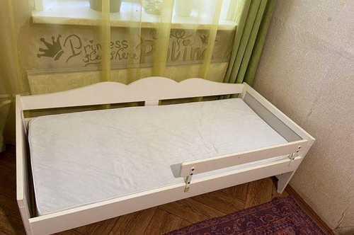 Кровать детская IKEA Hensvik + матрас Vyssa 70x160