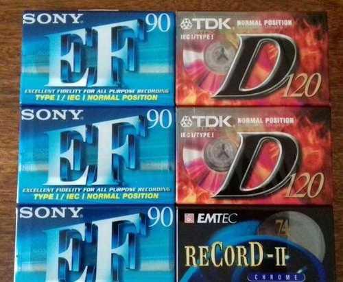 Аудиокассеты запечатанные sony TDK emtec