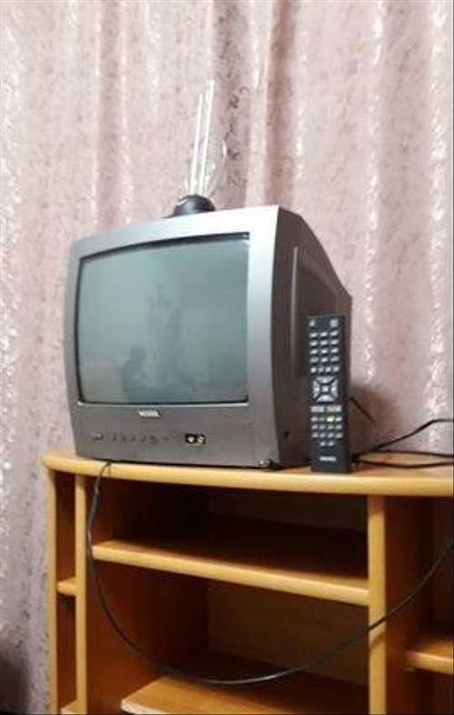 Телевизор бу в рабочем состоянии с тумбой
