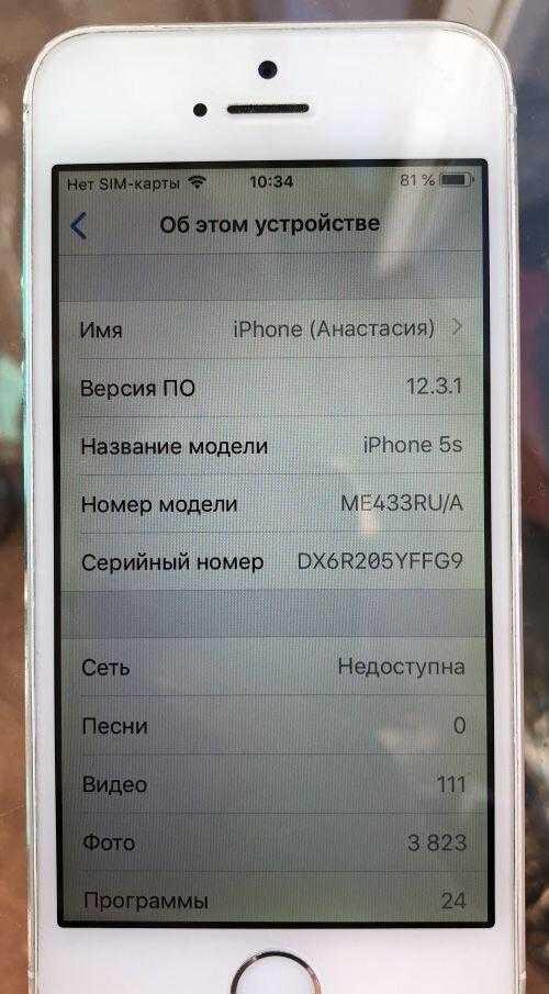 Телефон iPhone 5S 16Гб + защитное стекло