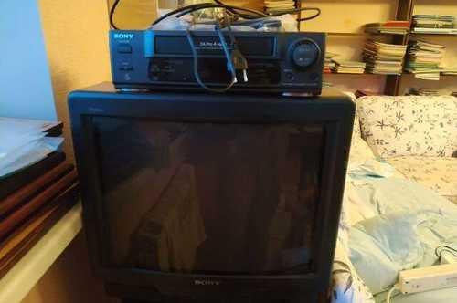 Телевизор Sony (2 варианта) и видеомагнитофон Sony