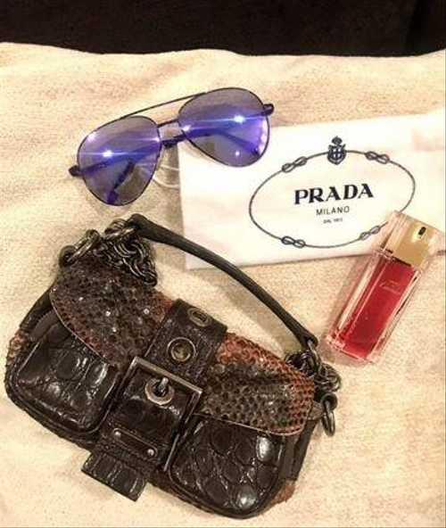 Мини сумка клатч Prada оригинал