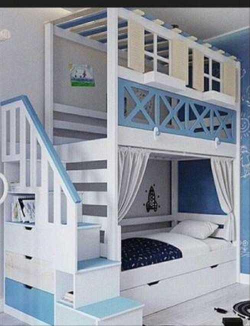 Двухъярусная Кровать Домик Фото