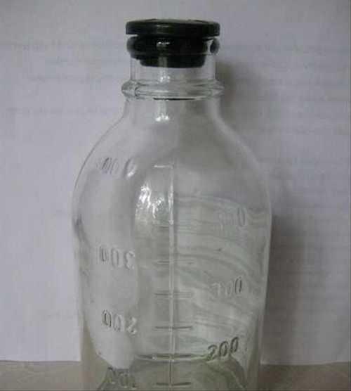 Стеклянная бутылка 400 мл с резиновой крышкой