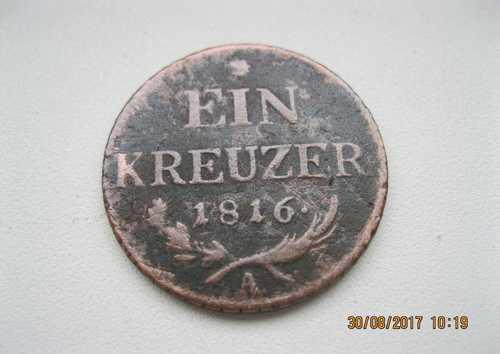 1 крейцер 1816 года