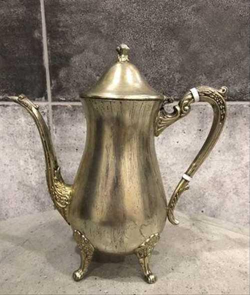 Чайник кофейник серебрение 60-e Leonard Silverplat