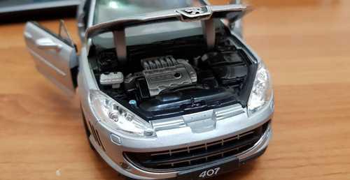 Модель авто Peugeot 407 coupe 1:24