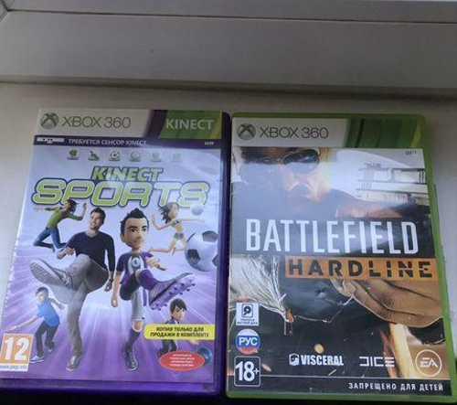Игры для xbox 360 Battlefield hardline и kinect sp