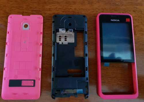 Родной корпус Fuchsia для Nokia 301 Single SIM