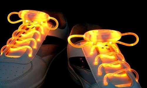 Светящиеся неоновые LED шнурки Мигающие светодиод