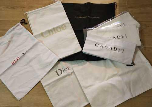 Пыльники (чехлы) для обуви и сумок Miu Miu, Dior