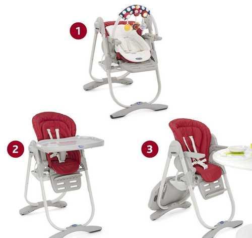 Стул для кормления Chicco Polly Magic 3 в 1