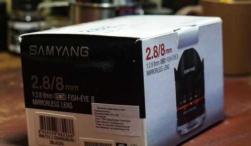 Объектив Samyang Fish-eye II 8mm 2.8 Samsung NX