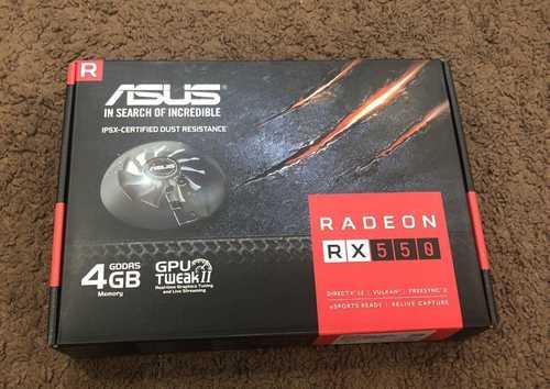 Видеокарта asus rx550 4gb