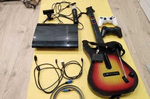 PS3 Sony Playstation 3 500Gb + Guitar Hero + 8 дис
