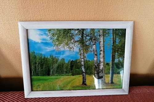 Деревянная рамка фоторамка белая черная