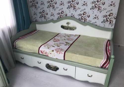 Кровать детская + матрас Оливия Арт
