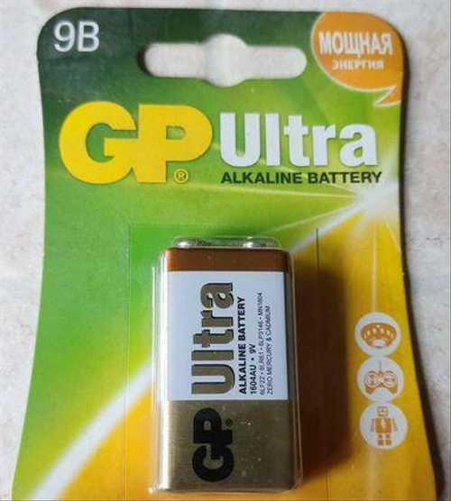 Батарейка gp 9v крона. GP крона 9v. GP Ultra Alkaline Battery.