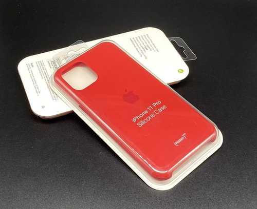 Оригинал iPhone 11 Pro Чехол Silicone Красный Red