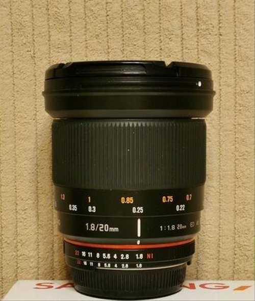 Samyang 20mm f/1.8 UMC Nikon Sony