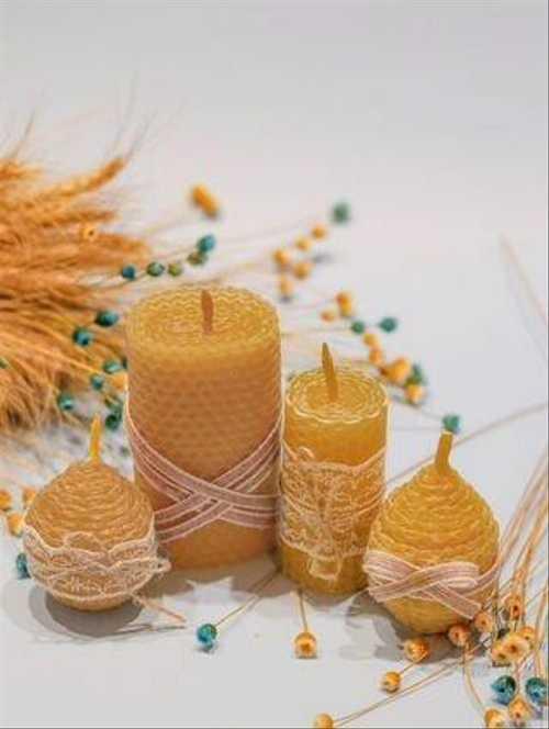 Подарочный набор свечи из вощины Пасха