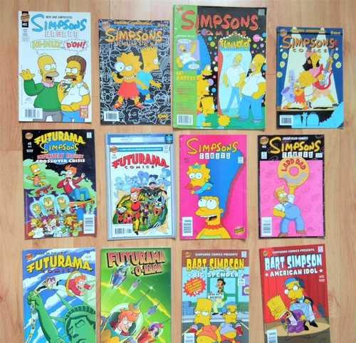 9 комиксов «Simpsons» «Futurama» 1998-2005 гг