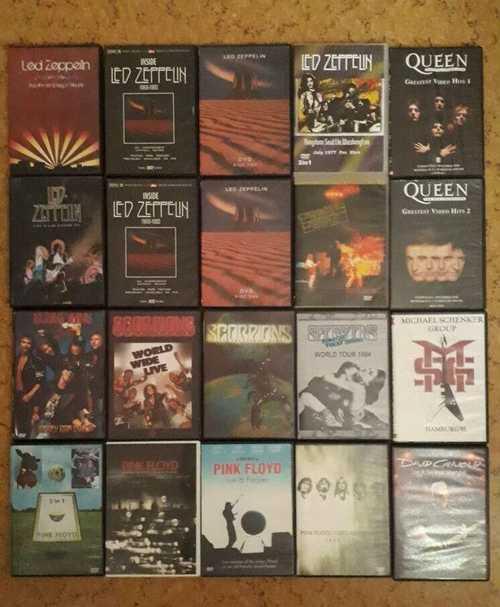 DVD Pink Floyd, Led Zeppelin, Scorpions и др